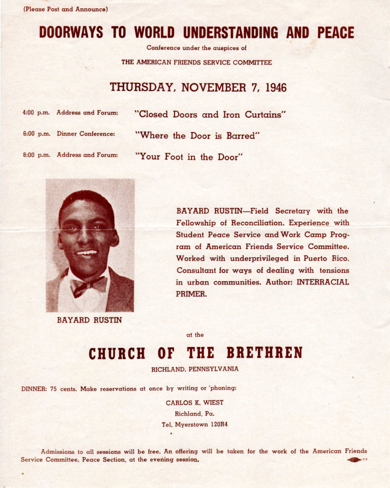 Bayard Rustin | Oral Histories | LGBTQ Religious Archives Network